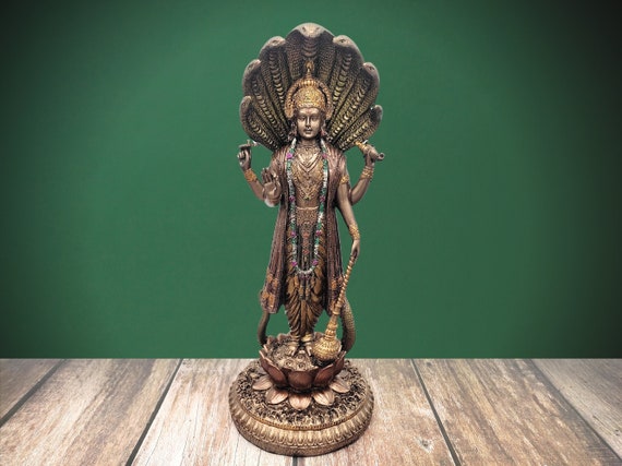 Vishnu Statue Lord Vishnu Statue Cultured Marble Vishnu - Etsy