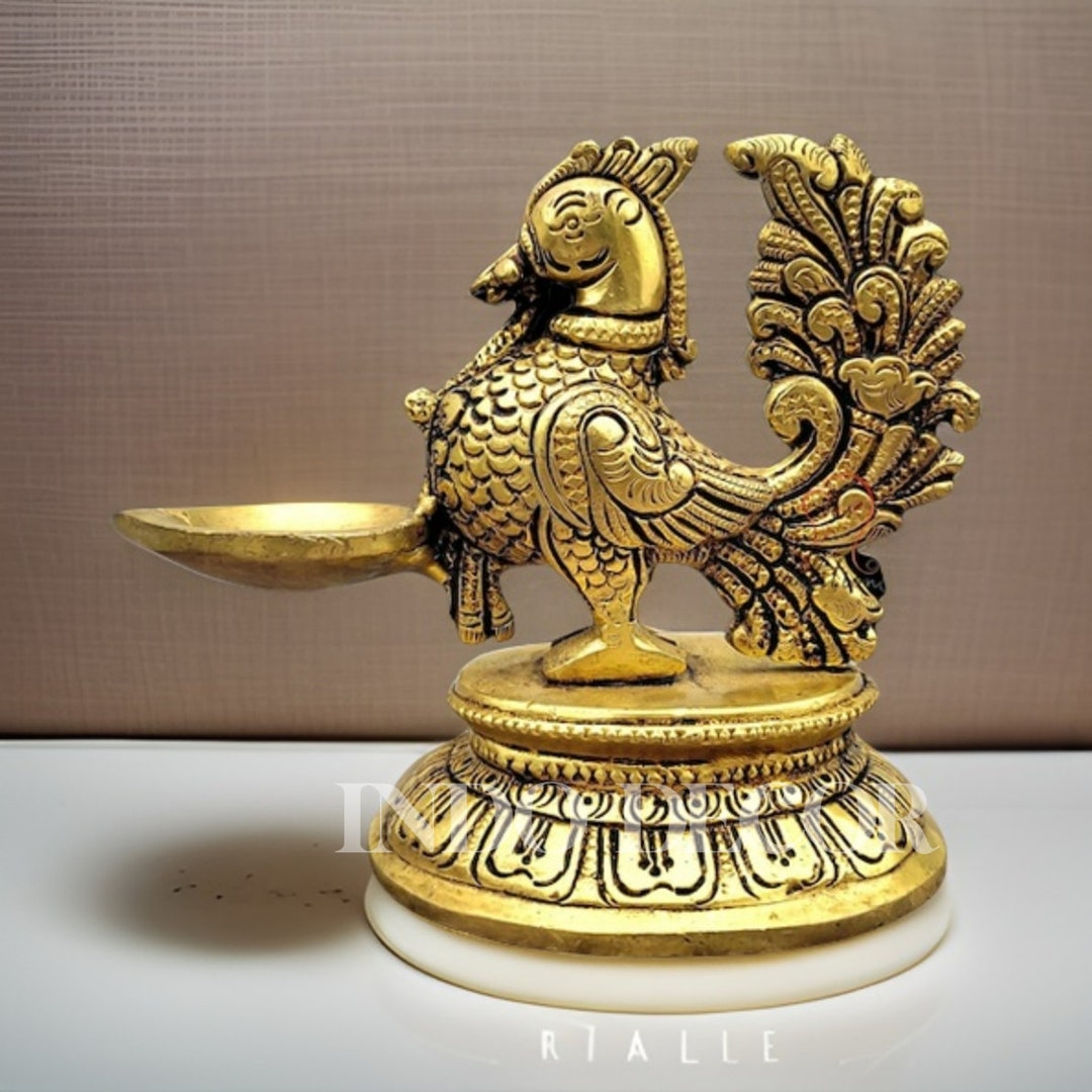 Brass Annam Diya , Oil Wick Diya, Brass Lamp, Indian Brass Deepak for ...