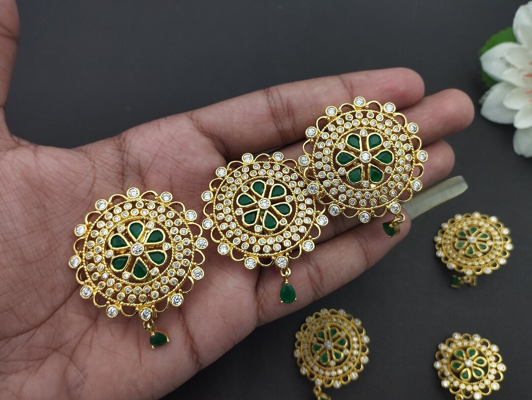 India AD Hair Clips Set/indian Hair Decor/9 Hair Braid - Etsy