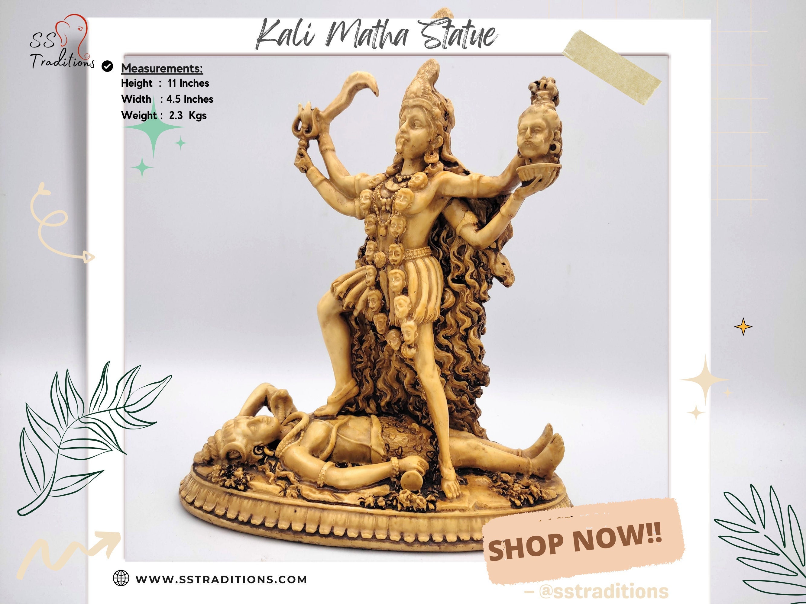 Kali Statue 8 Wood Hindu Deity Statue India Goddess Kaali Idol kali-statue-8-wood-hindu-deity-statue-india-goddess-kaali-idol