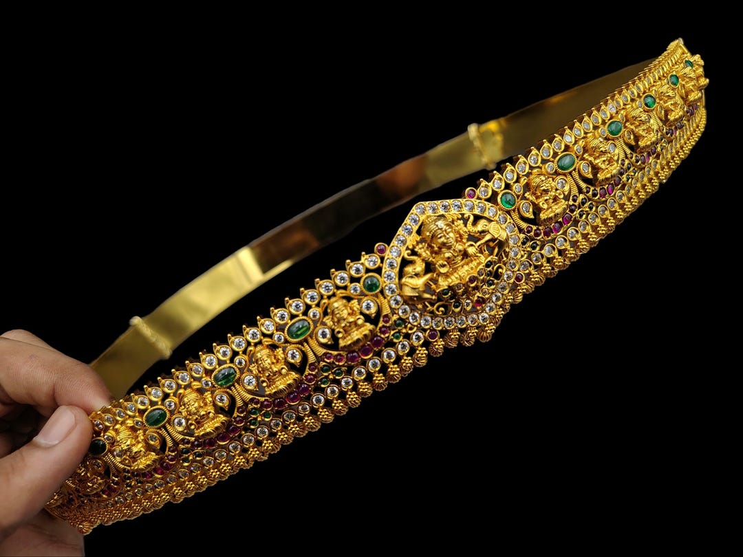 Indian Bridal Hip Belt/peacock Belly Belt/saree Challa Kamarbandh ...