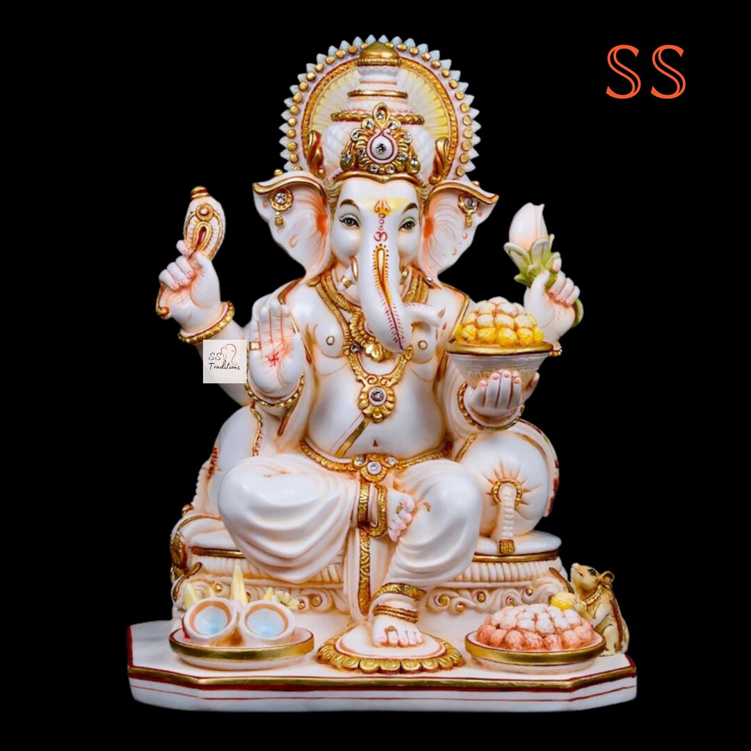 Lord Ganesha Statue Lucky Ganesha Sculpture Ganesh Idol India - Etsy UK