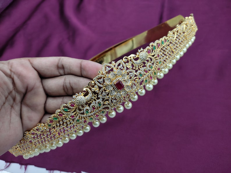 Indian Bridal Hip Belt/peacock Belly Belt/saree Challa - Etsy