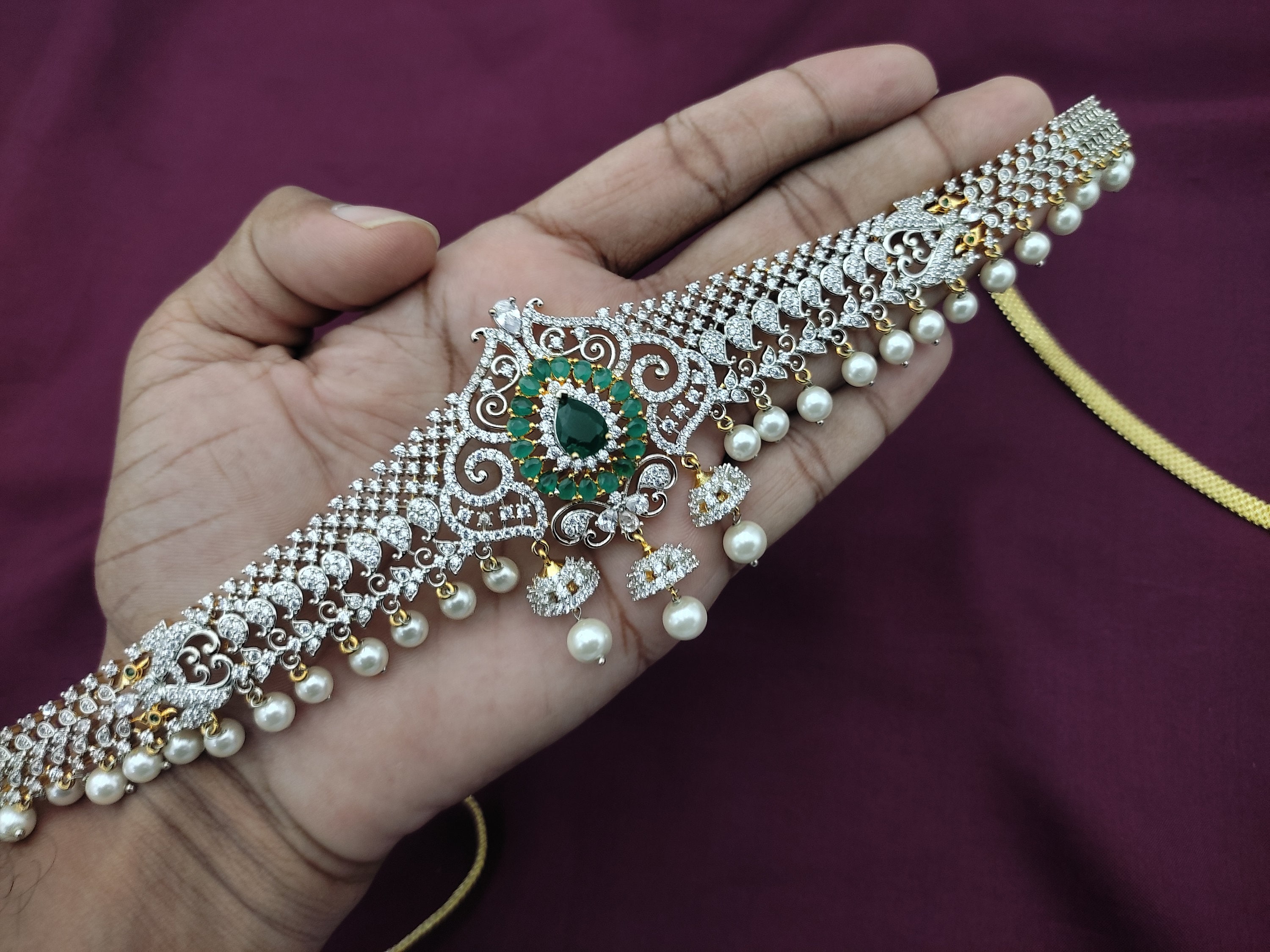 Waist Chain Kundan Belly Sari Saree Chain Indian Jewelry Jewellery ...