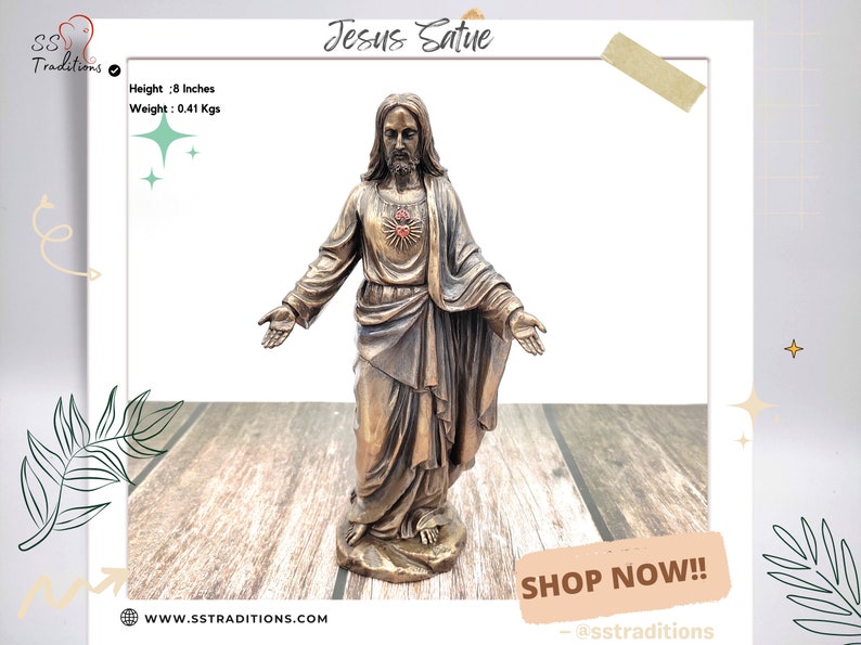 Jesus Christ Idol Jesus With Mother Mary Statue Virgin - Etsy