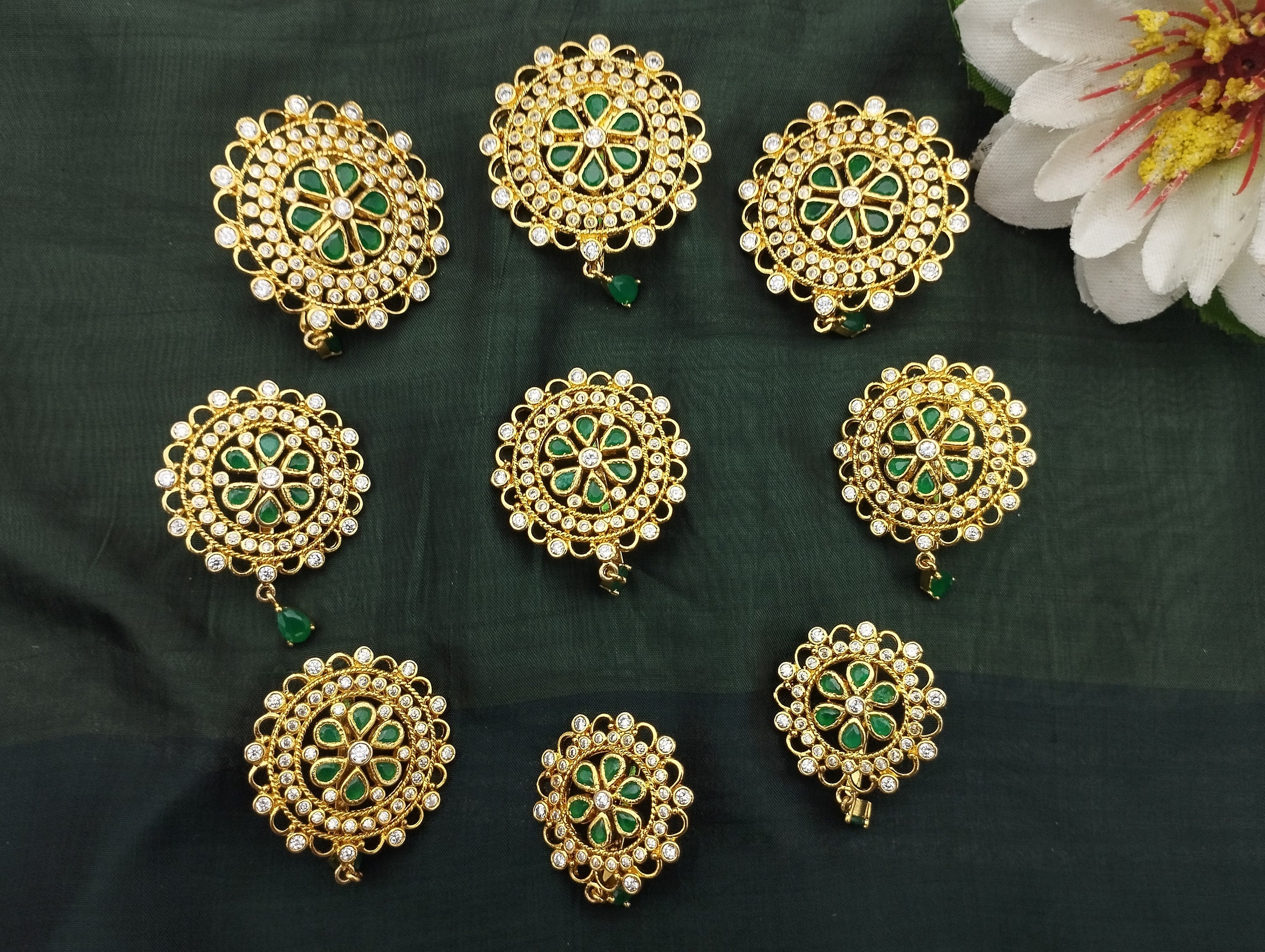 India AD Hair Clips Set/indian Hair Decor/9 Hair Braid - Etsy