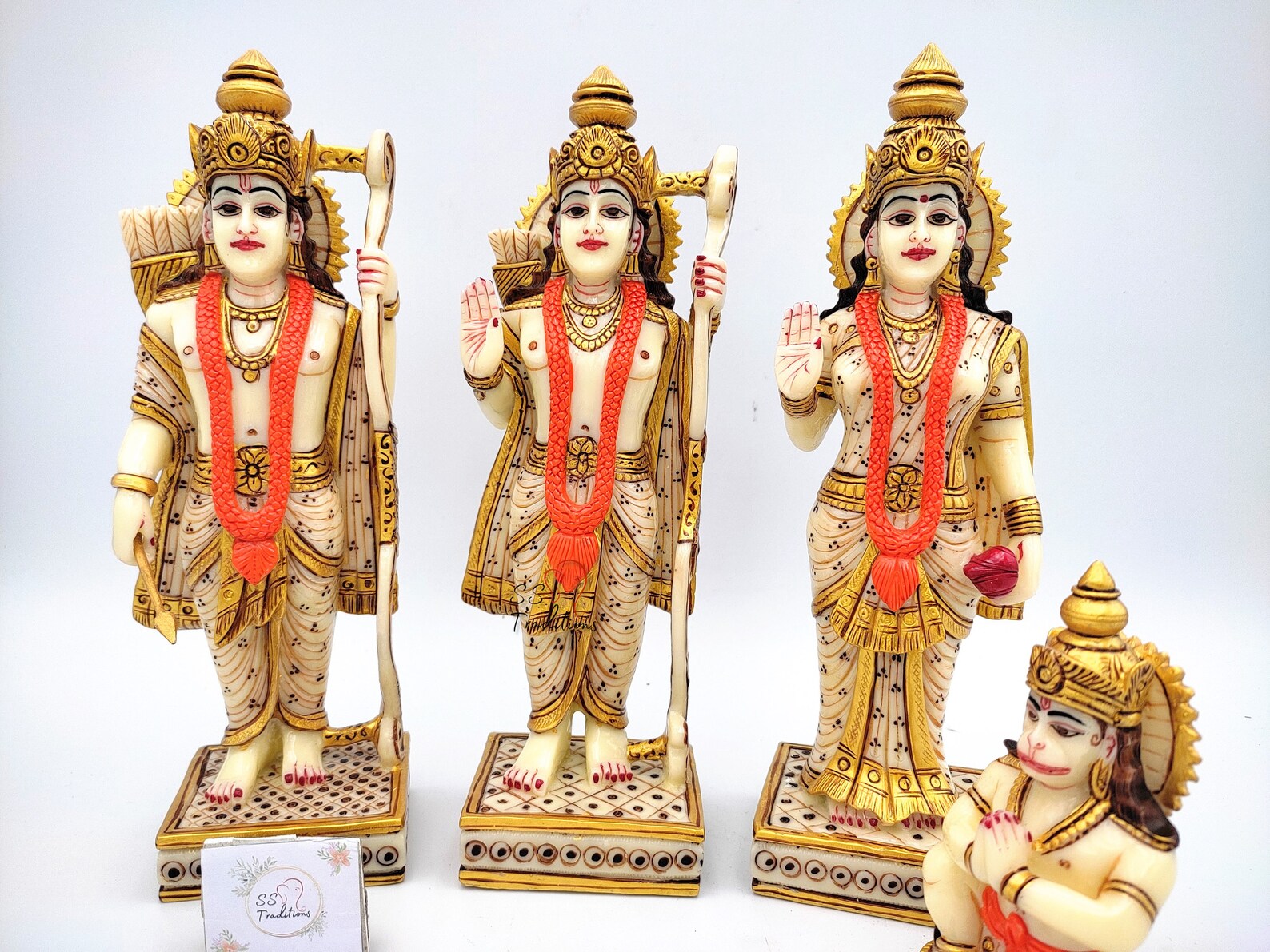 Ramdarbar Statue in Marble Big Ram Ji Family Statue Lord Rama | Etsy