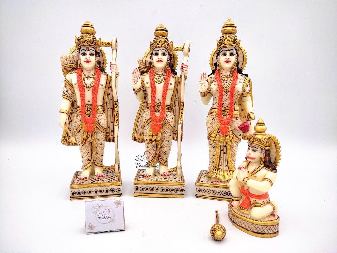 Ramdarbar Statue in Marble Big Ram Ji Family Statue Lord Rama - Etsy