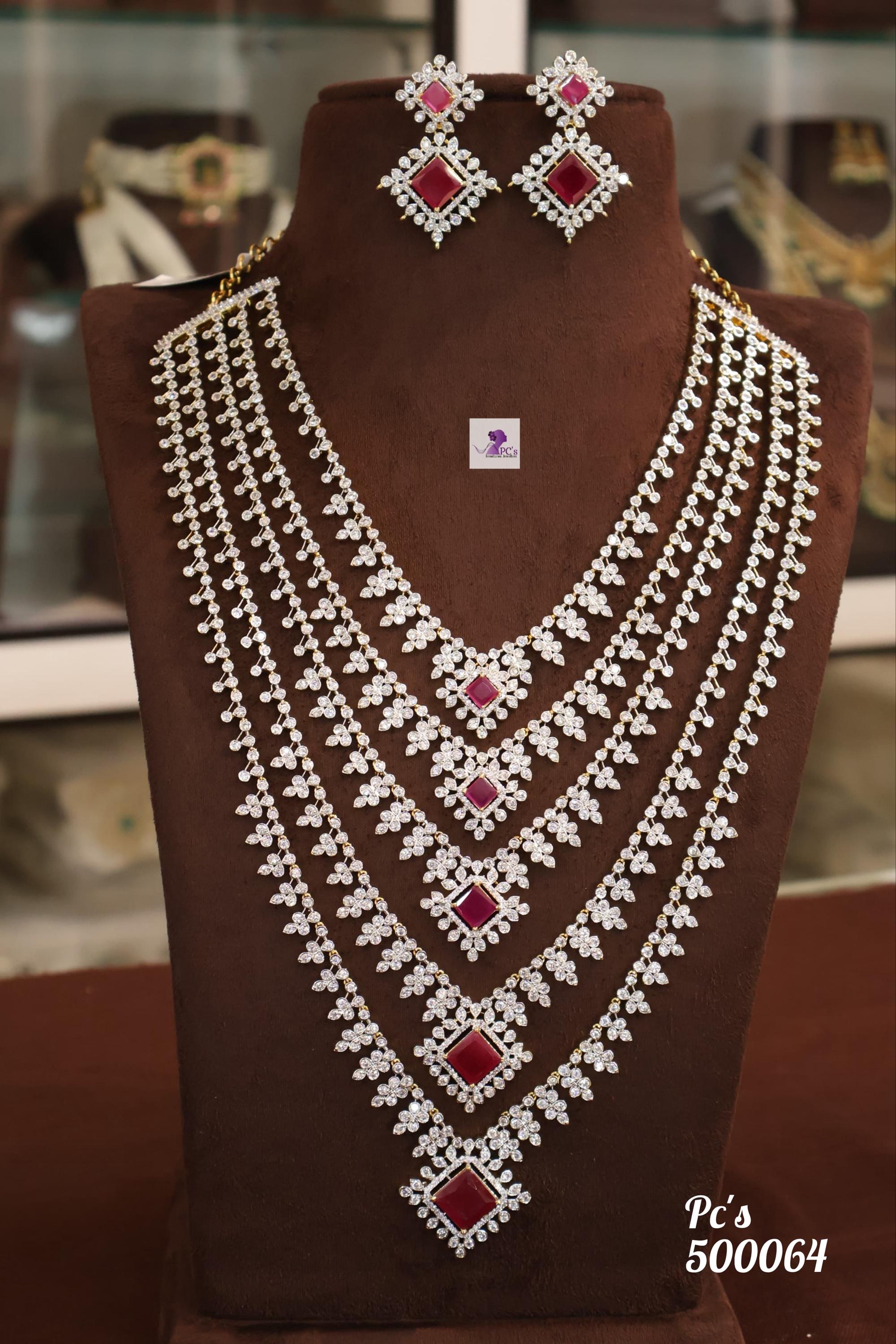AD South Indian Full Bridal Necklace Set/long Necklace Set/statement ...