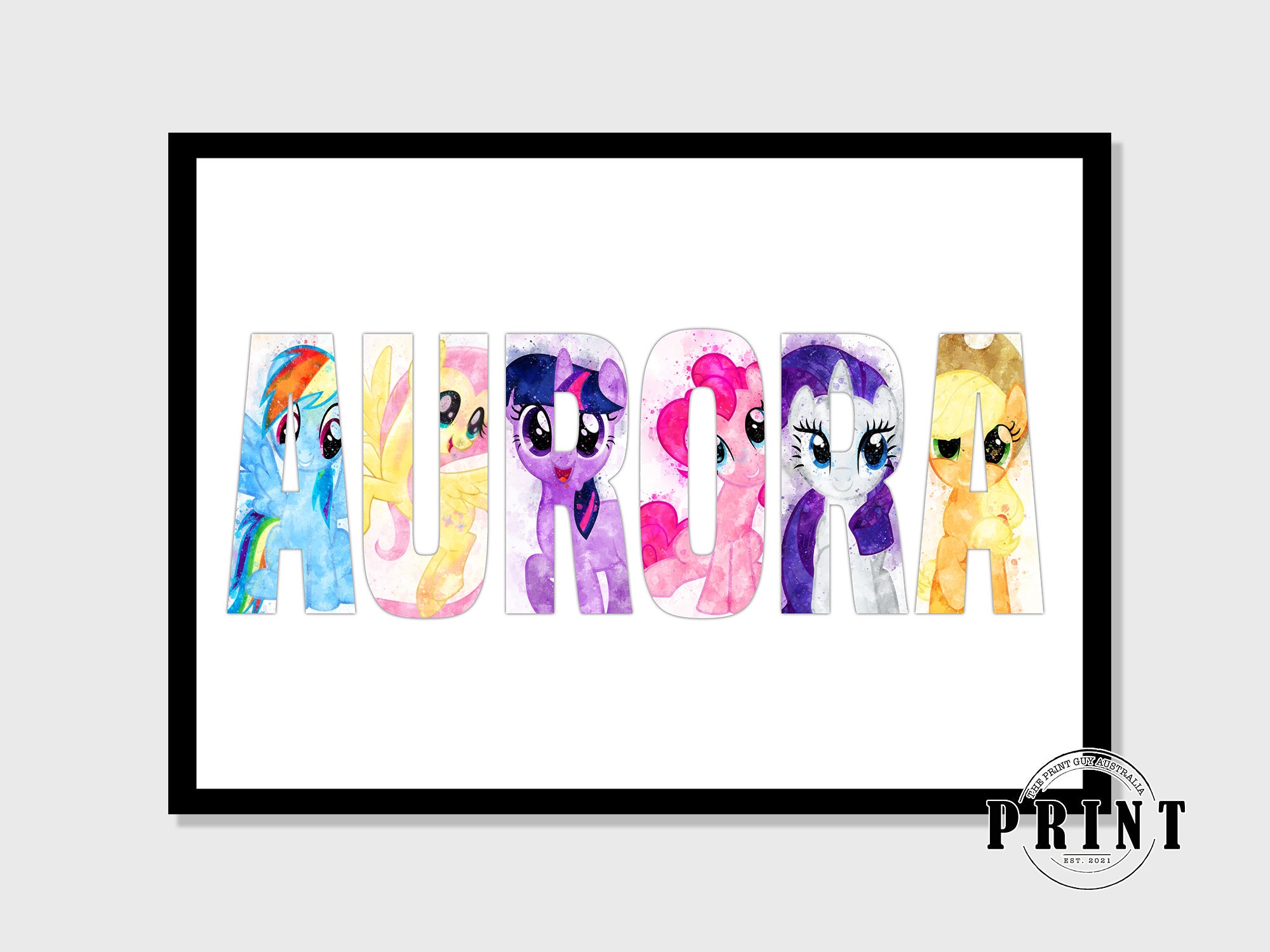 My Little PONY Personalised Name Print My Little Pony Name | Etsy