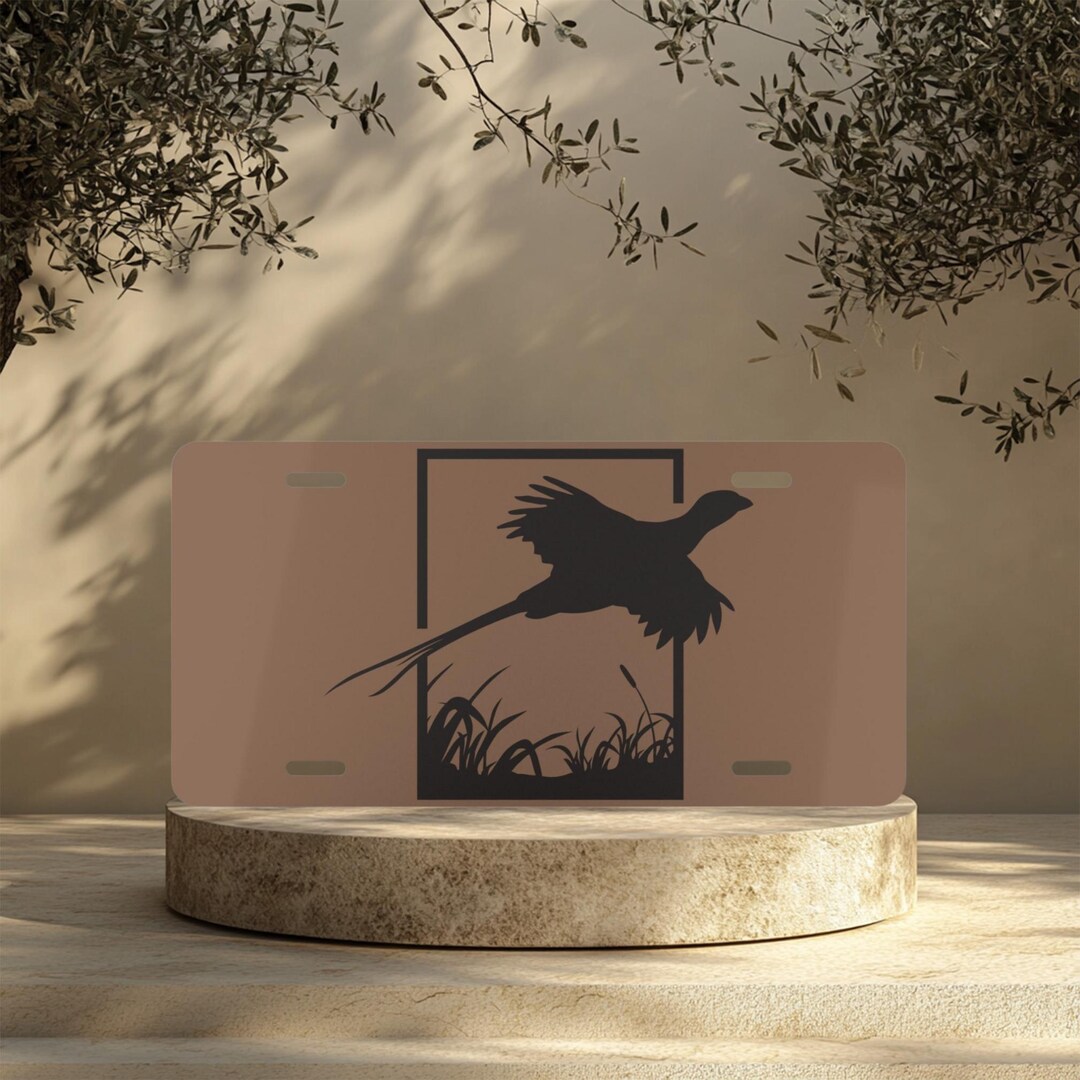 Pheasant Vanity Plate, Hunting Man Truck Plate, Outdoor Enthusiast Gift ...
