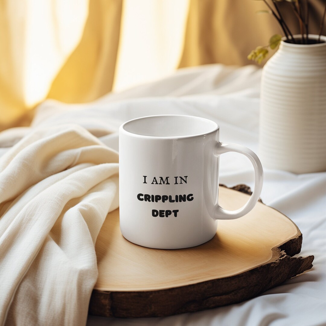 I Am in Crippling Debt Mug, Funny Meme Mug, Ironic Mug, Oddly Specific ...