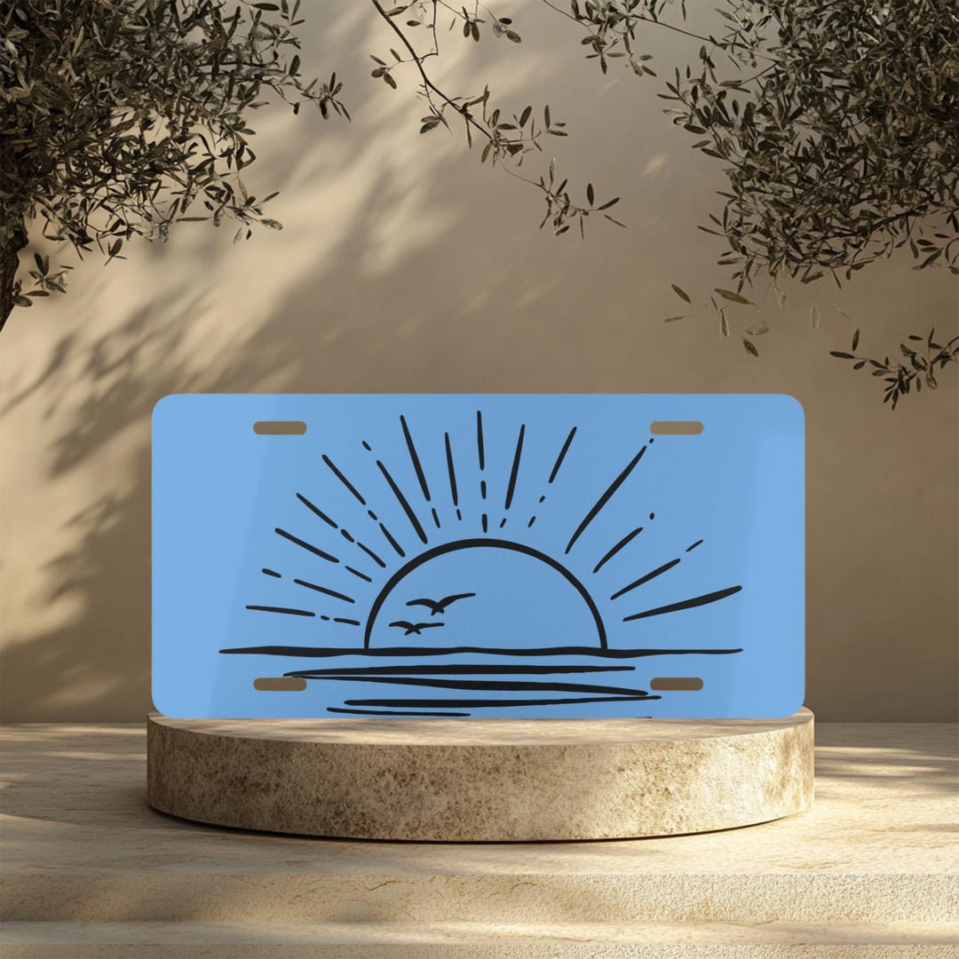 Sunshine License Plate | Coastal Vanity License Plate | Front License ...
