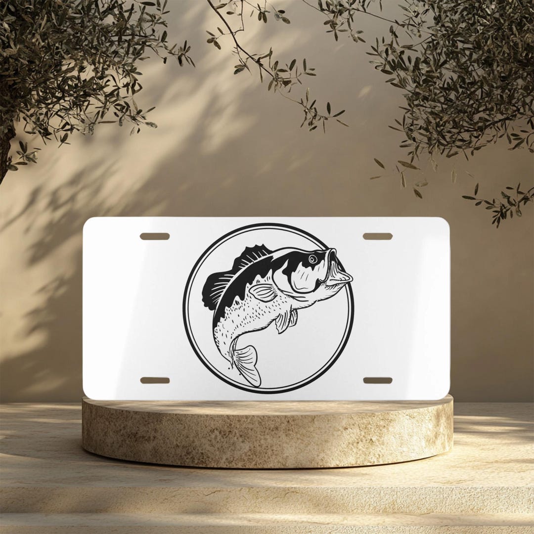 Fishing Vanity Plate, Personalized License Plate, Bass Fishing License ...