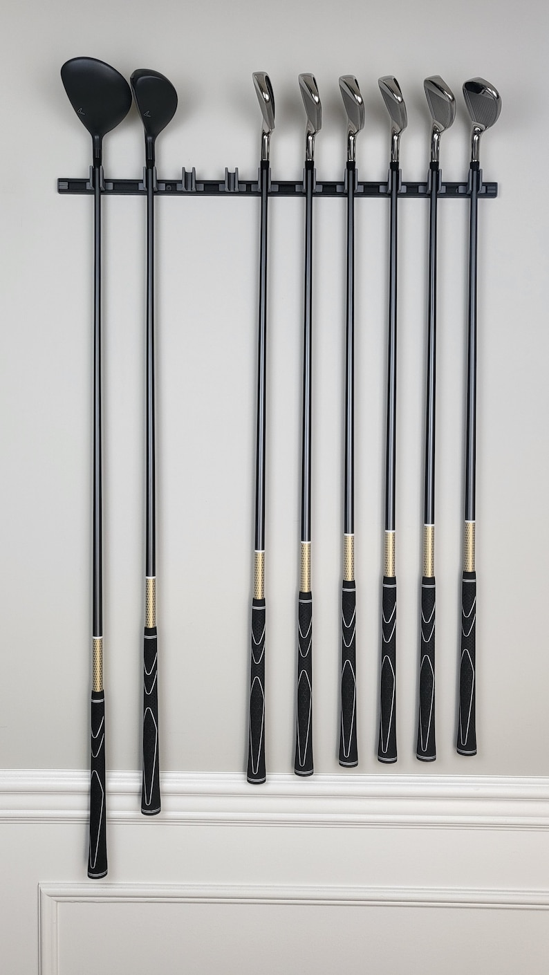 Golf Club Wall Rack. Golf Club Wall Display. Holds 10 Clubs on 24 ...
