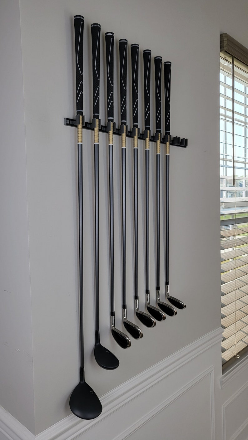 Golf Club Wall Rack. Golf Club Wall Display. Holds 10 Clubs on 24 ...