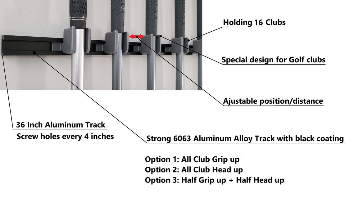 JINTECH3D Golf Club Wall Rack. Golf Club Wall Display. Golf - Etsy