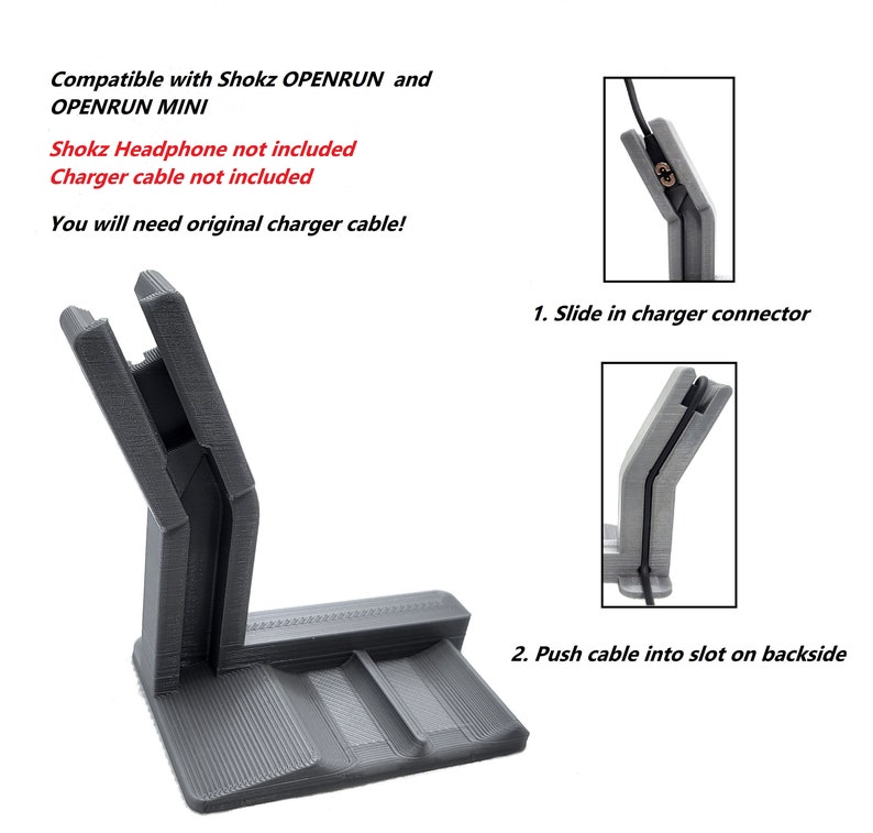 JINTECH3D - Charging Stand for Shokz Openrun / Openrun PRO / Opencomme2 ...