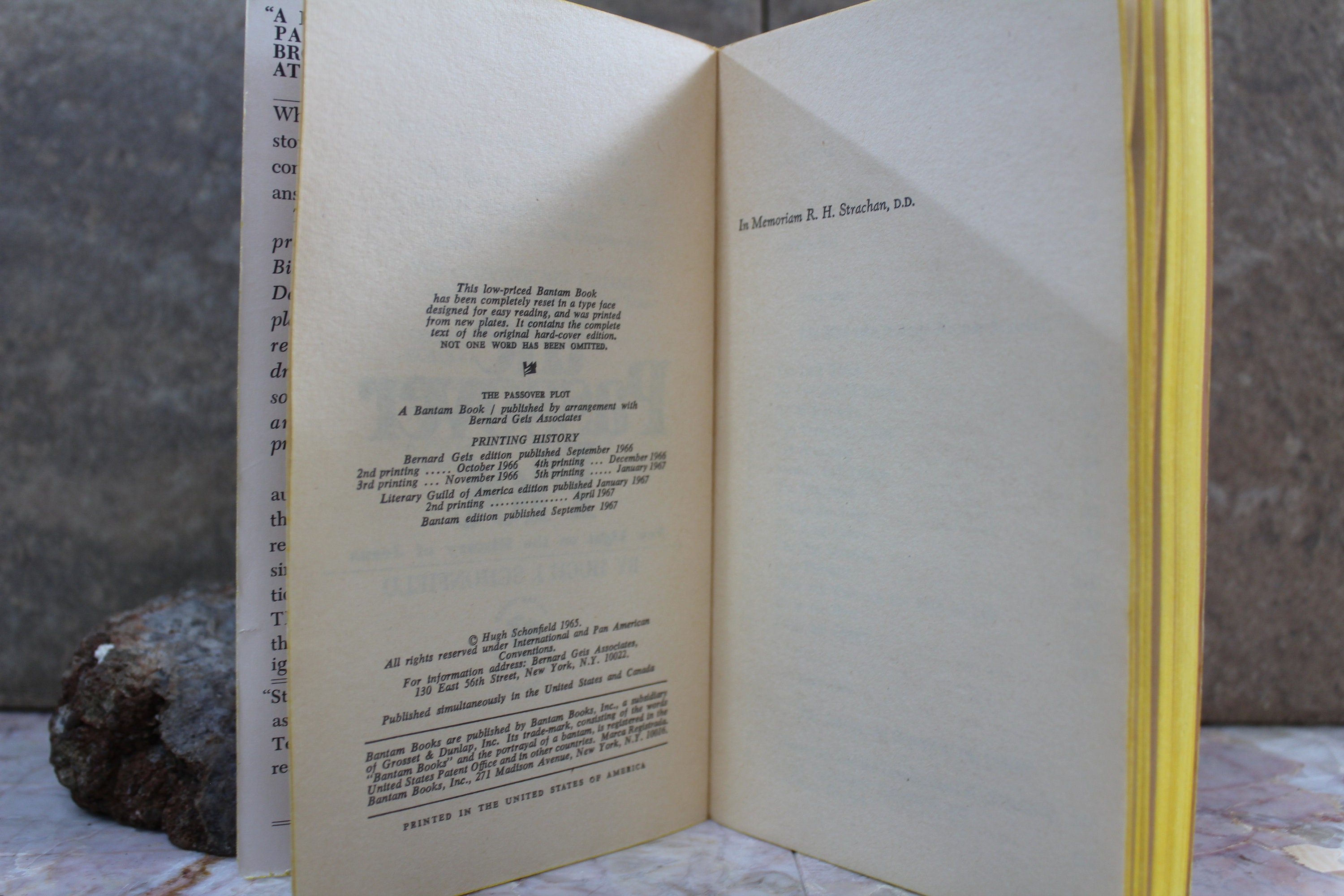The Passover Plot By Dr Hugh J Schonfield Vintage 1967 Etsy