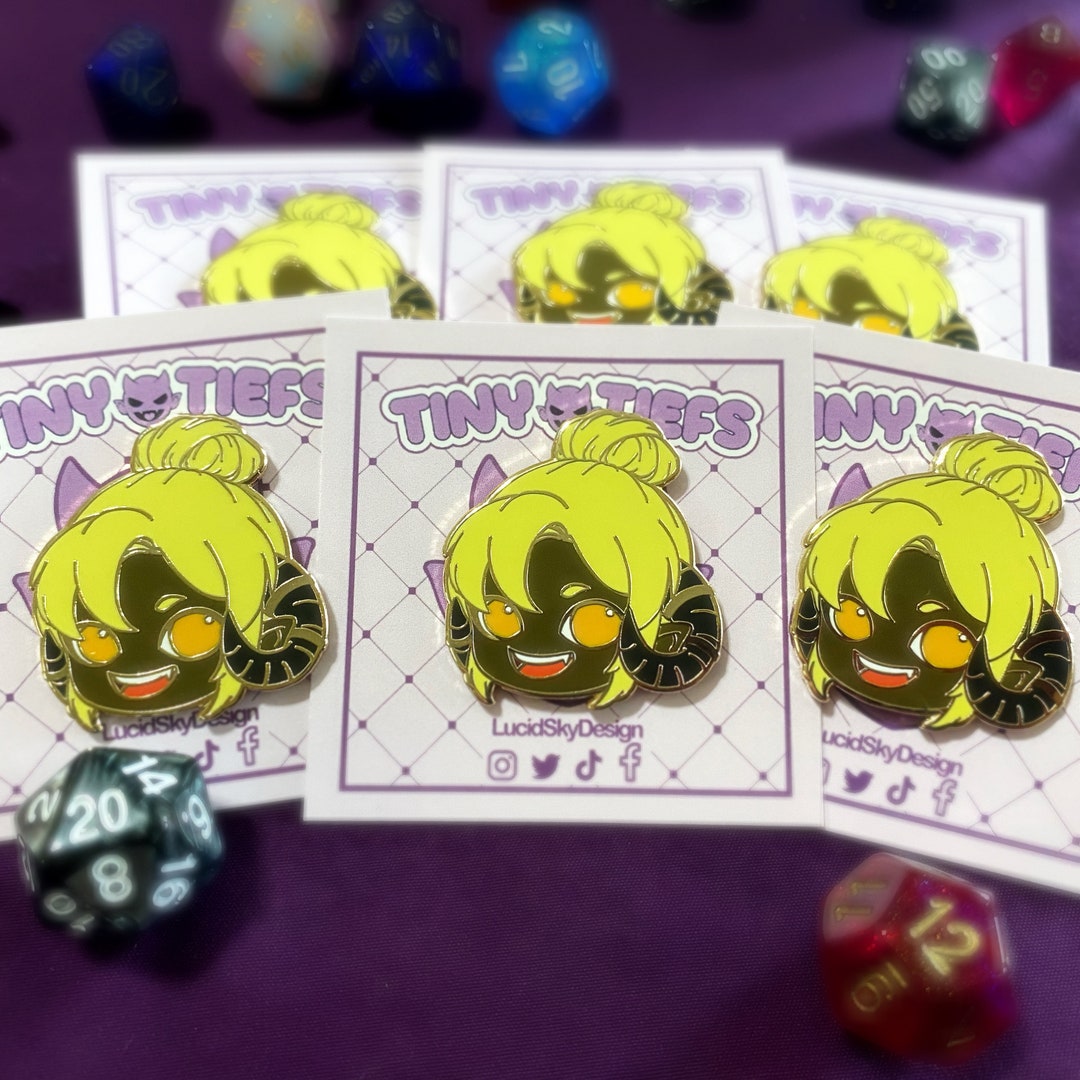 Dnd Tiny Tiefling Vigil 1.5 Gold Plated Hard Enamel Pin - Etsy