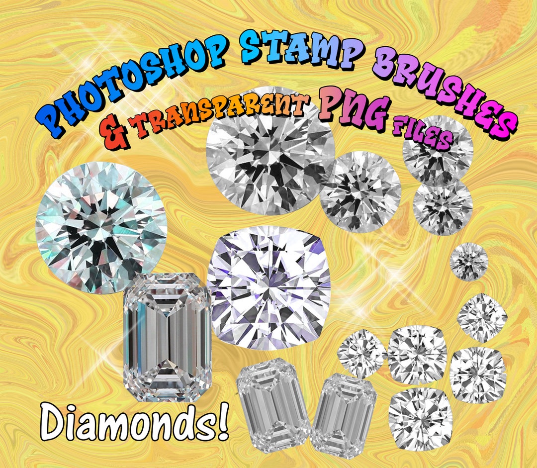 Diamonds and Sparkles on Transparent PNG Files Plus Photoshop - Etsy