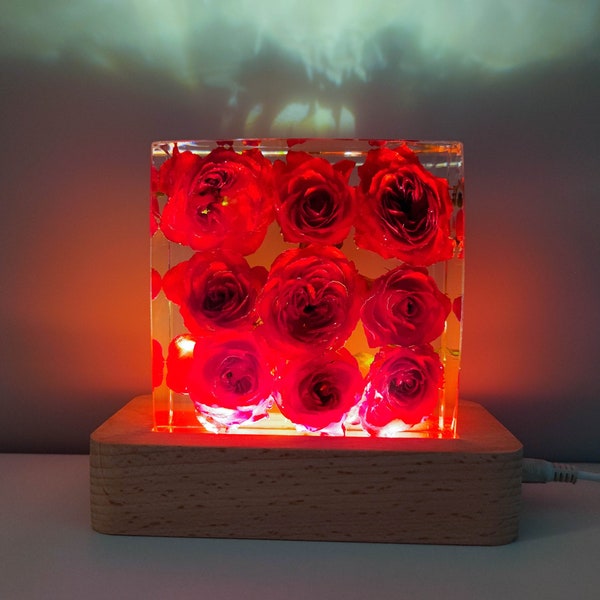 Rose Resin Table - Etsy