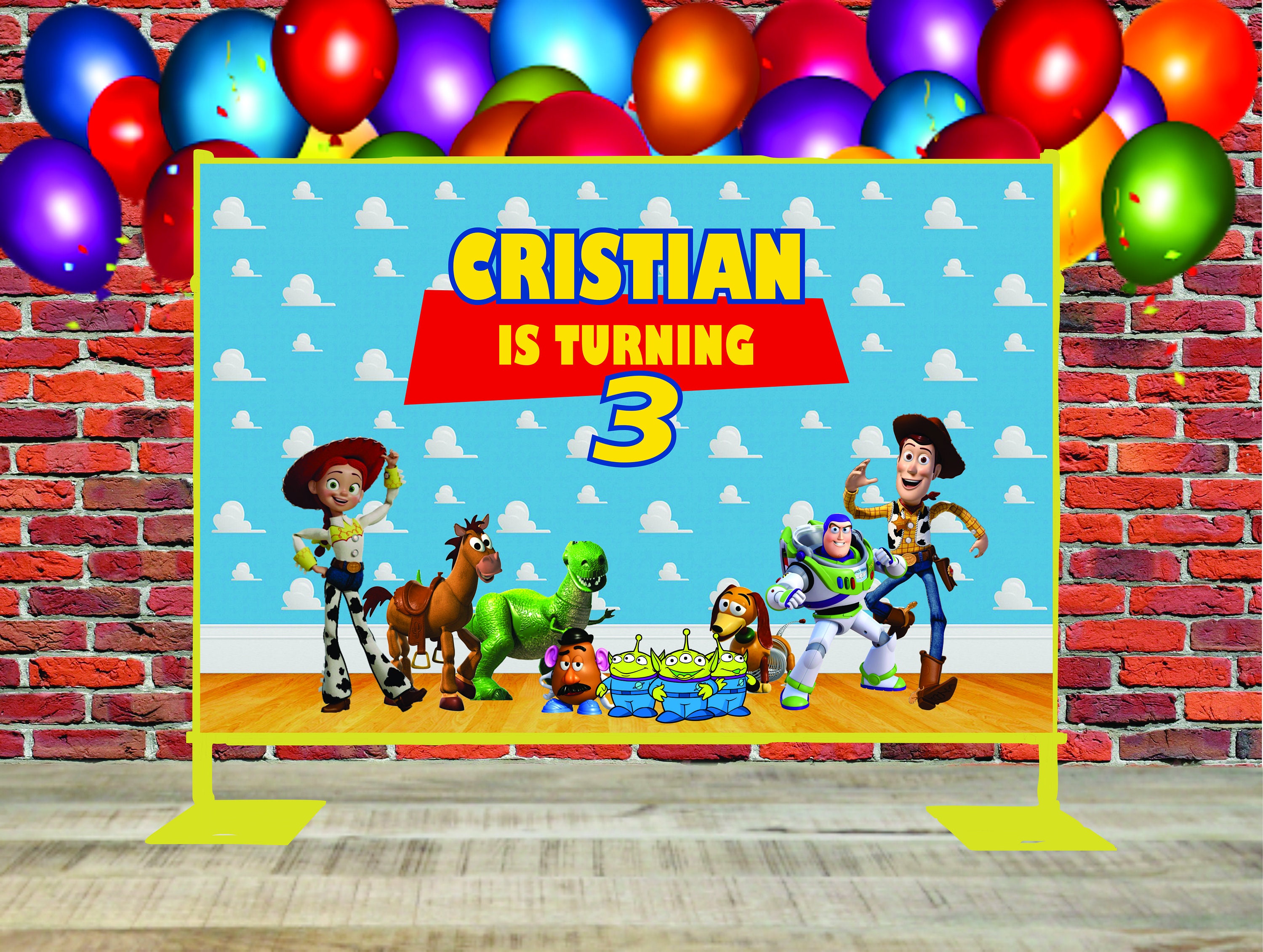 Toy Story Backdrop Toy Story Birthday Party Toy Story Party | Etsy