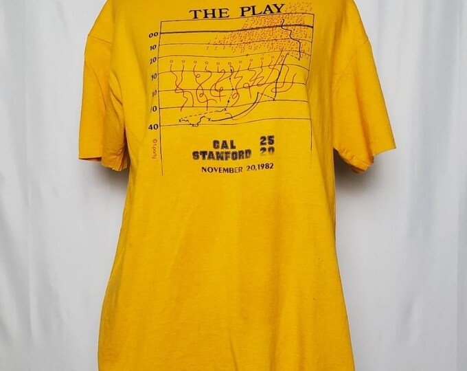 Vintage 1982 Cal Berkeley Stanford the Play Tee SZ Medium - Etsy