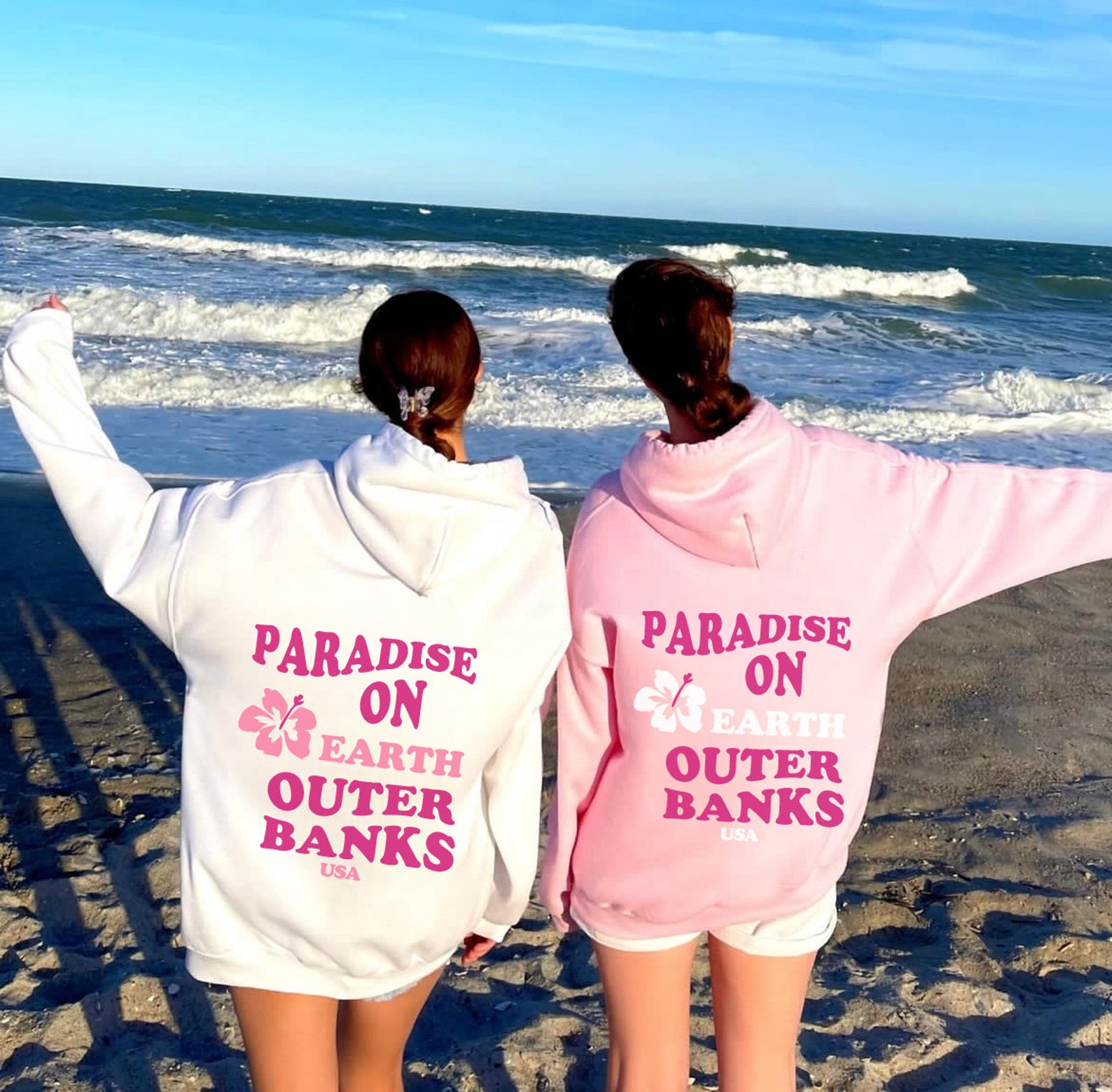 Outer Banks Paradise Hoodie, Outer Banks Aesthetic, Trendy Beach Hoodie ...