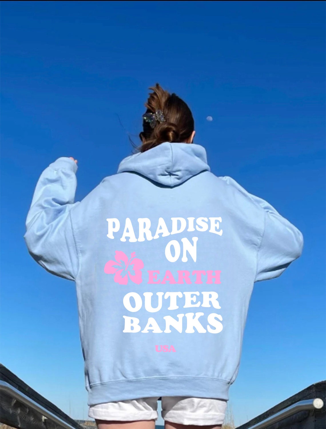 Outer Banks Paradise Hoodie, Outer Banks Aesthetic, Trendy Beach Hoodie ...