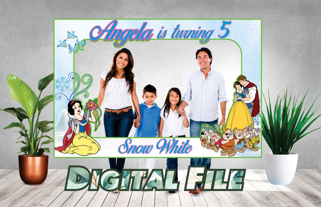 DIGITAL FILE Snow White Photo Booth Frame Snow White - Etsy