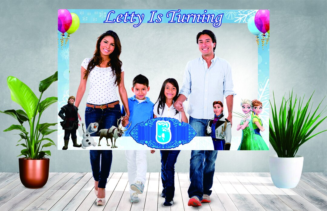 DIGITAL FILE Frozen Photo Booth Frame Frozen Birthday - Etsy