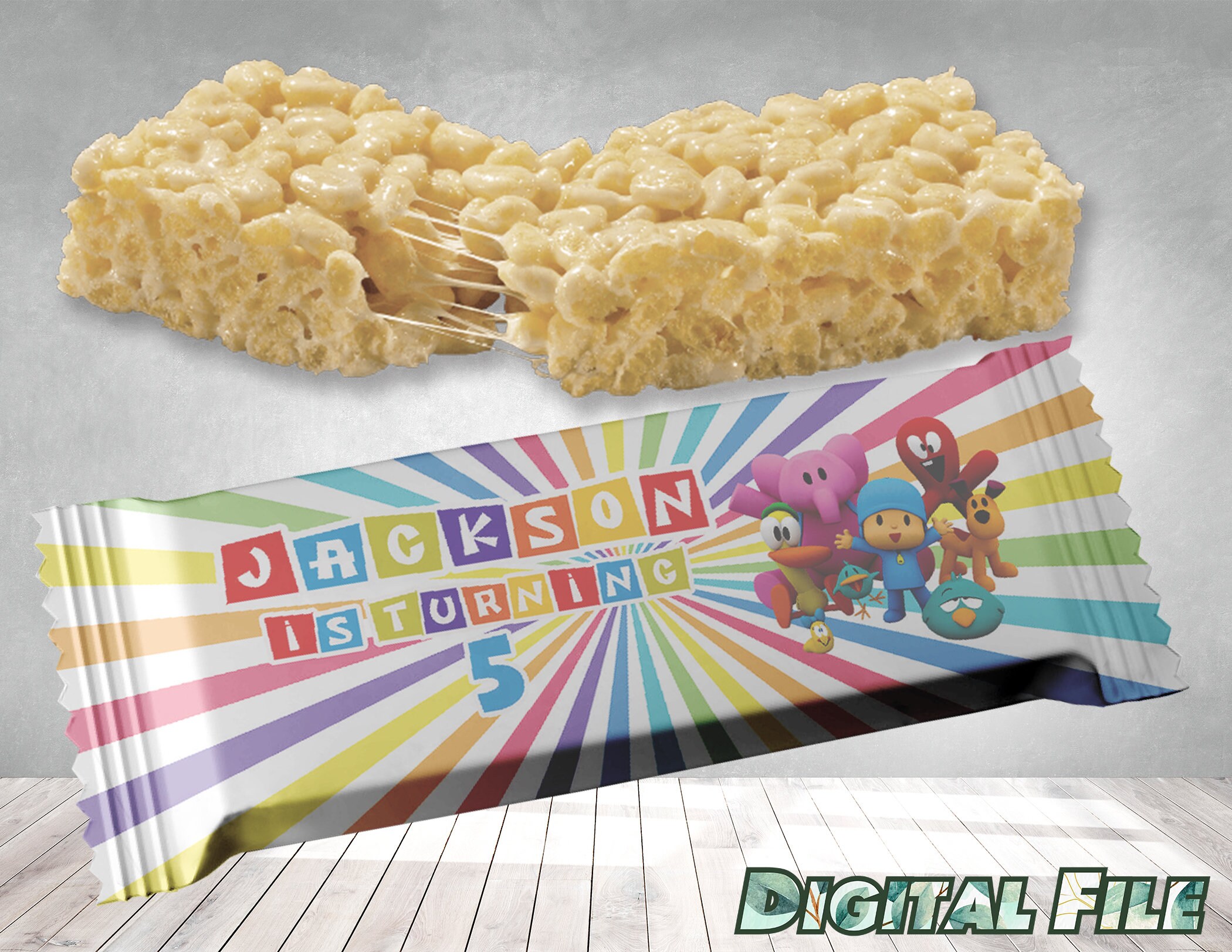 DIGITAL FILE Pocoyo Rice Krispies Pocoyo Snack Krispies | Etsy