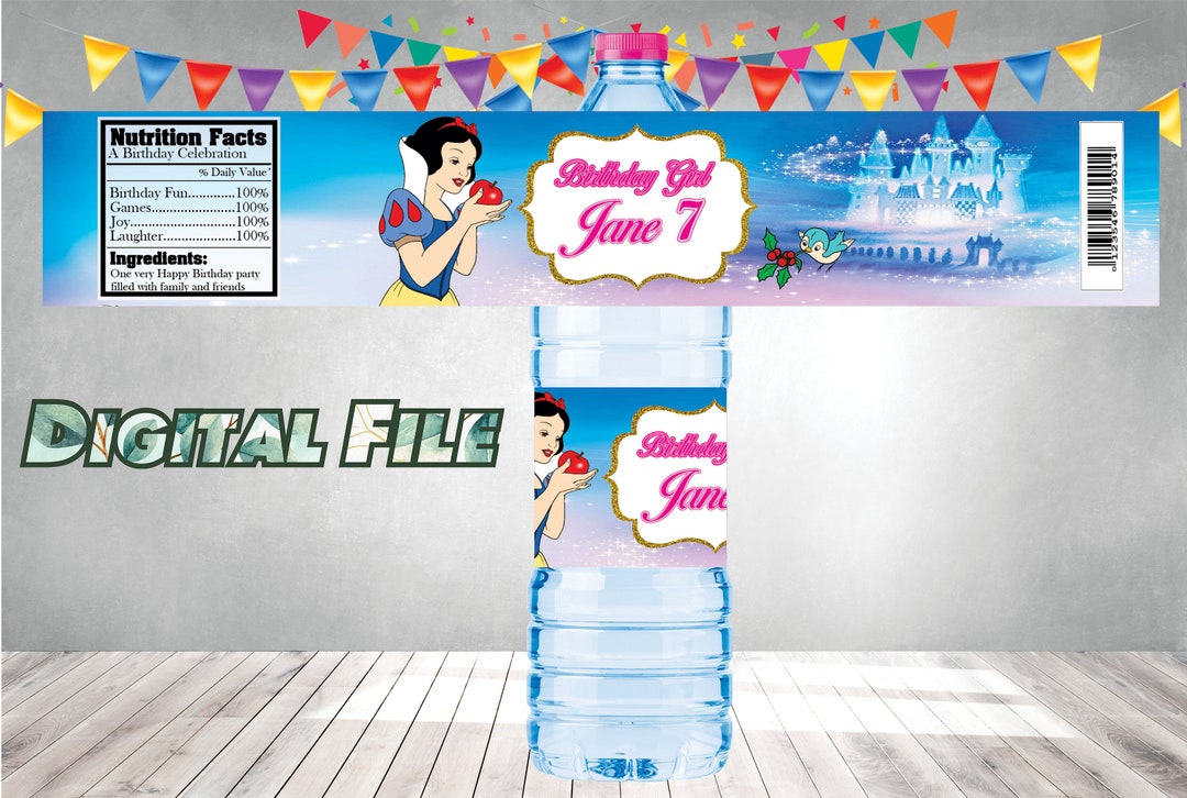DIGITAL FILE, Snow White Bottle Labels, Snow White Labels, Snow White ...