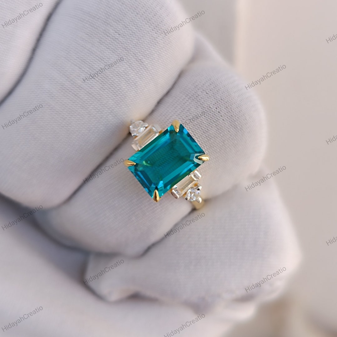 Lagoon Tourmaline Ring, Tourmaline Engagement Ring, Blue Tourmaline ...