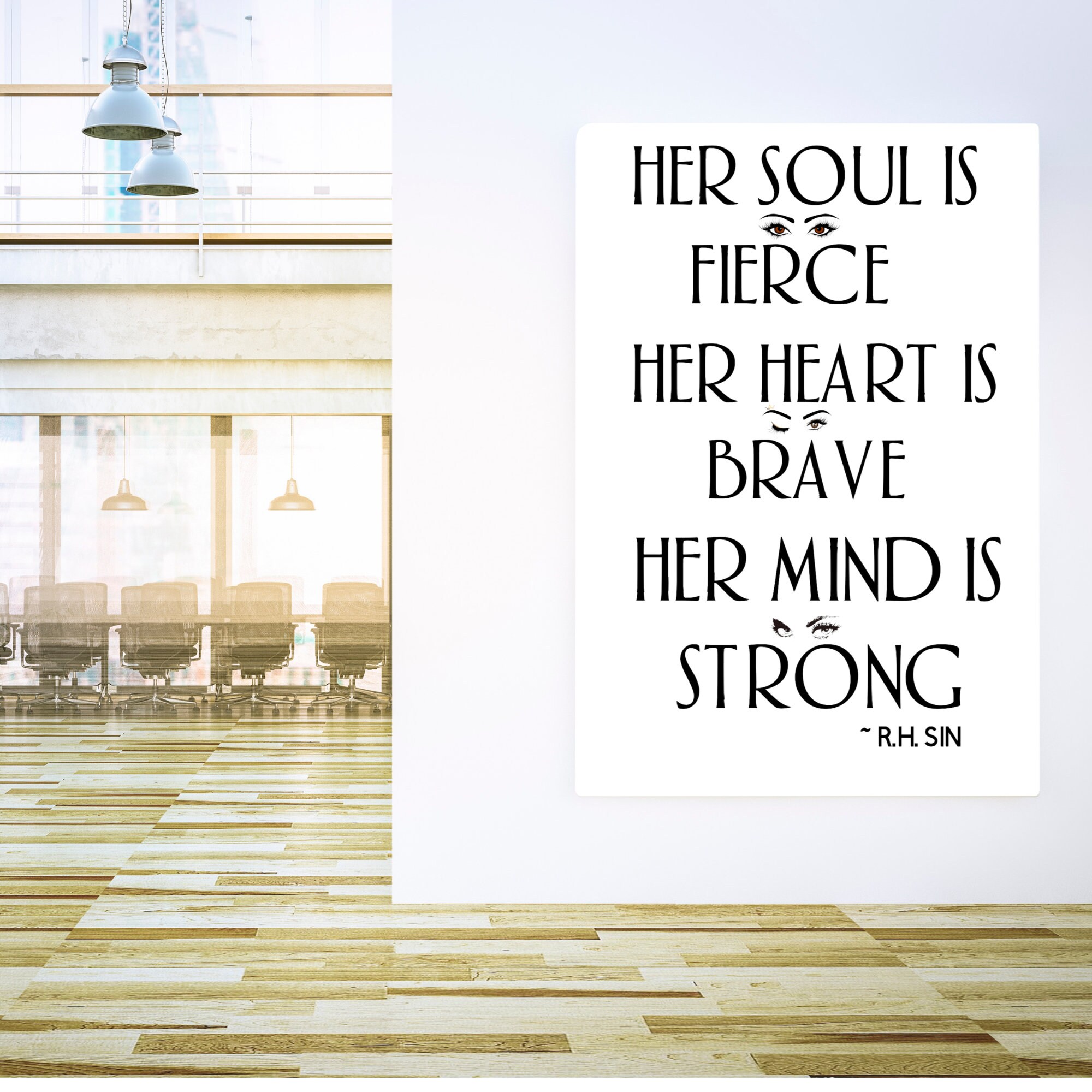Her soul is Fierce Her Heart is Brave Her Mind is Strong Wall | Etsy