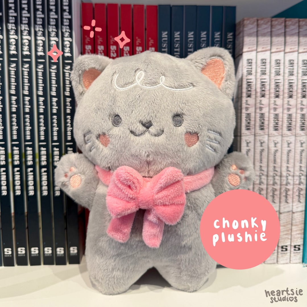 Pepper Chonky Cat Plush | Kawaii Cat Plush, Plush Toy, Cat Plushie, Cat ...