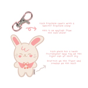 Pepper Cat Plush Keychain | Kawaii Cat Keychain, Plush Keyring, Plushie ...