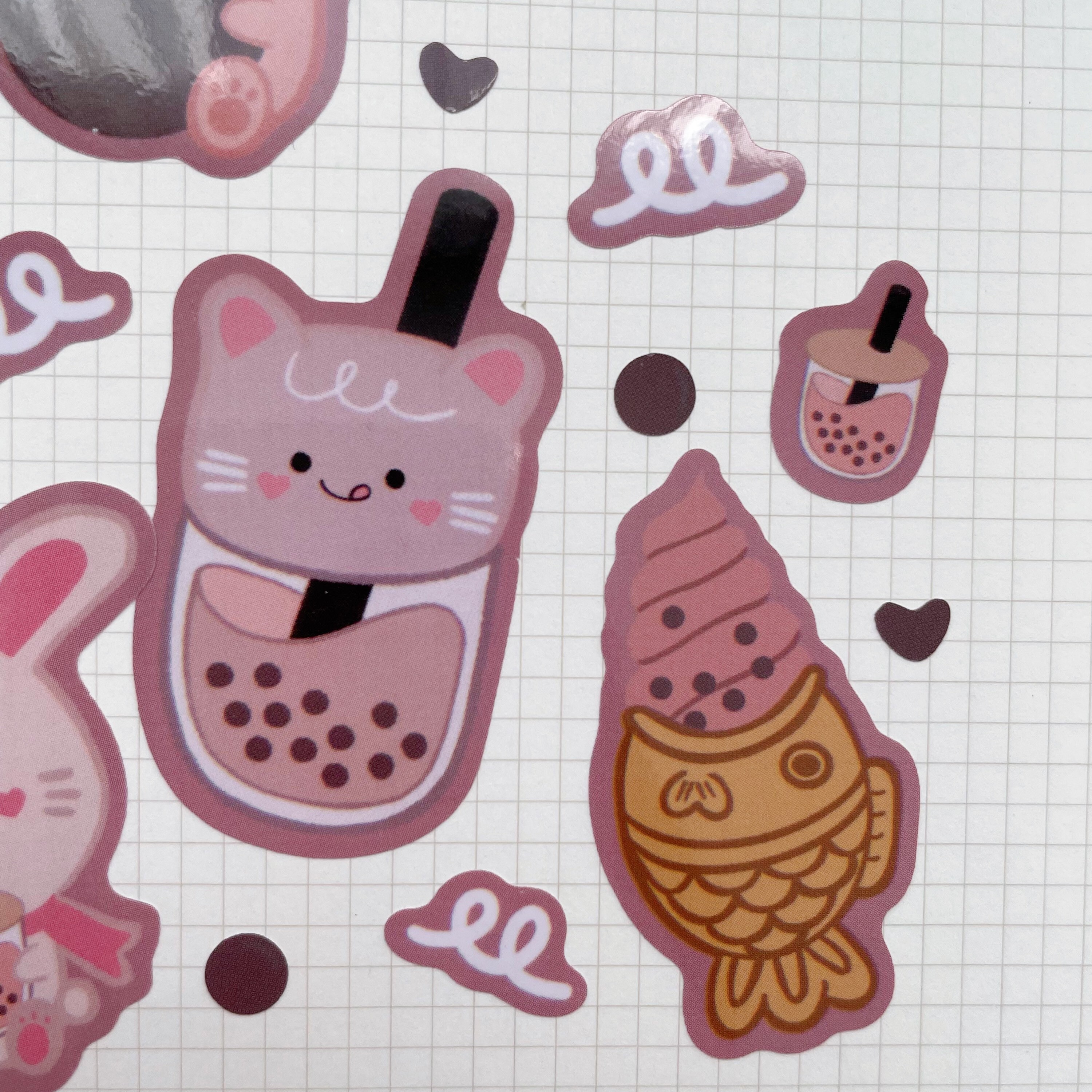 Boba Party Sticker Sheet Bubble Tea Sticker Boba Sticker - Etsy