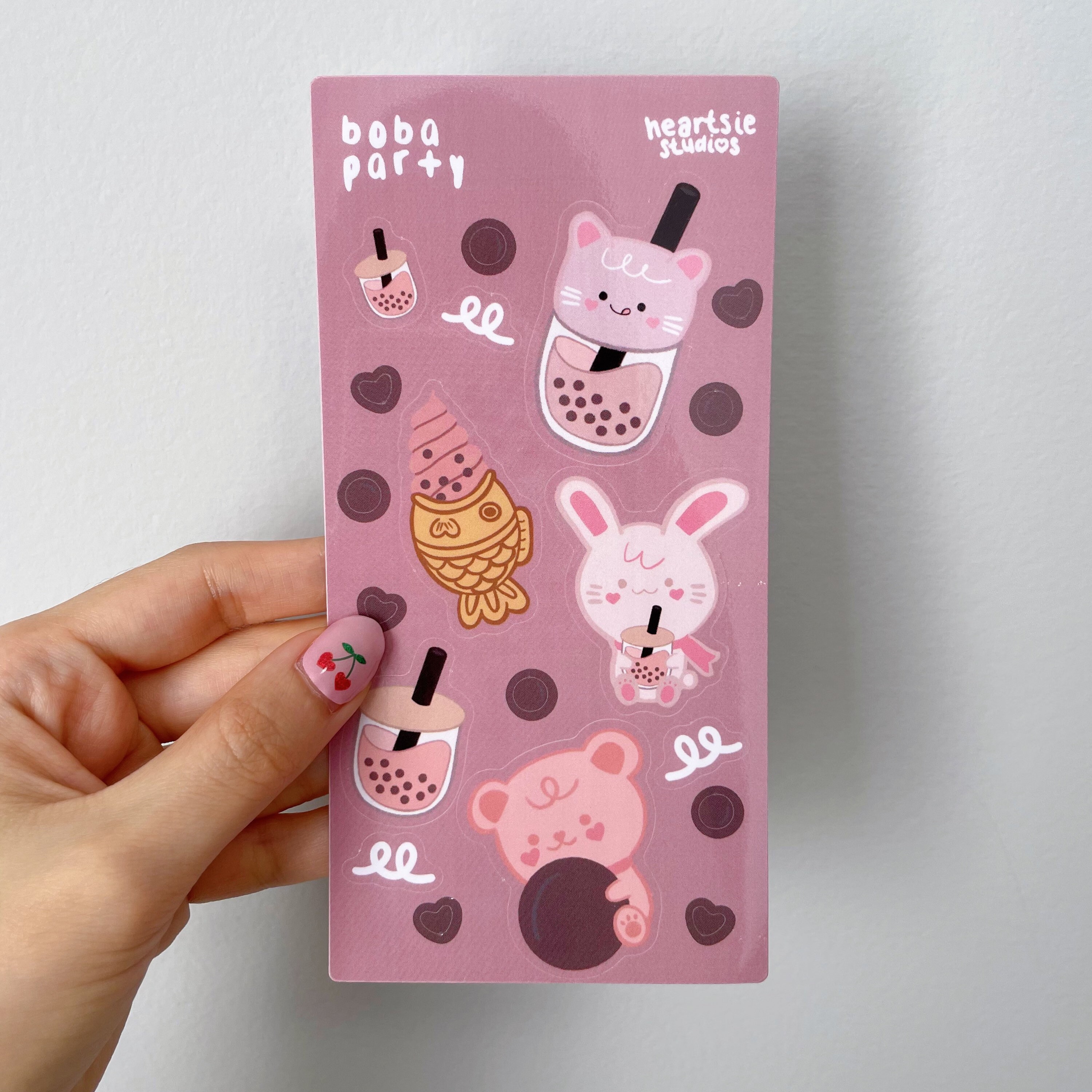 Boba Party Sticker Sheet Bubble Tea Sticker Boba Sticker | Etsy