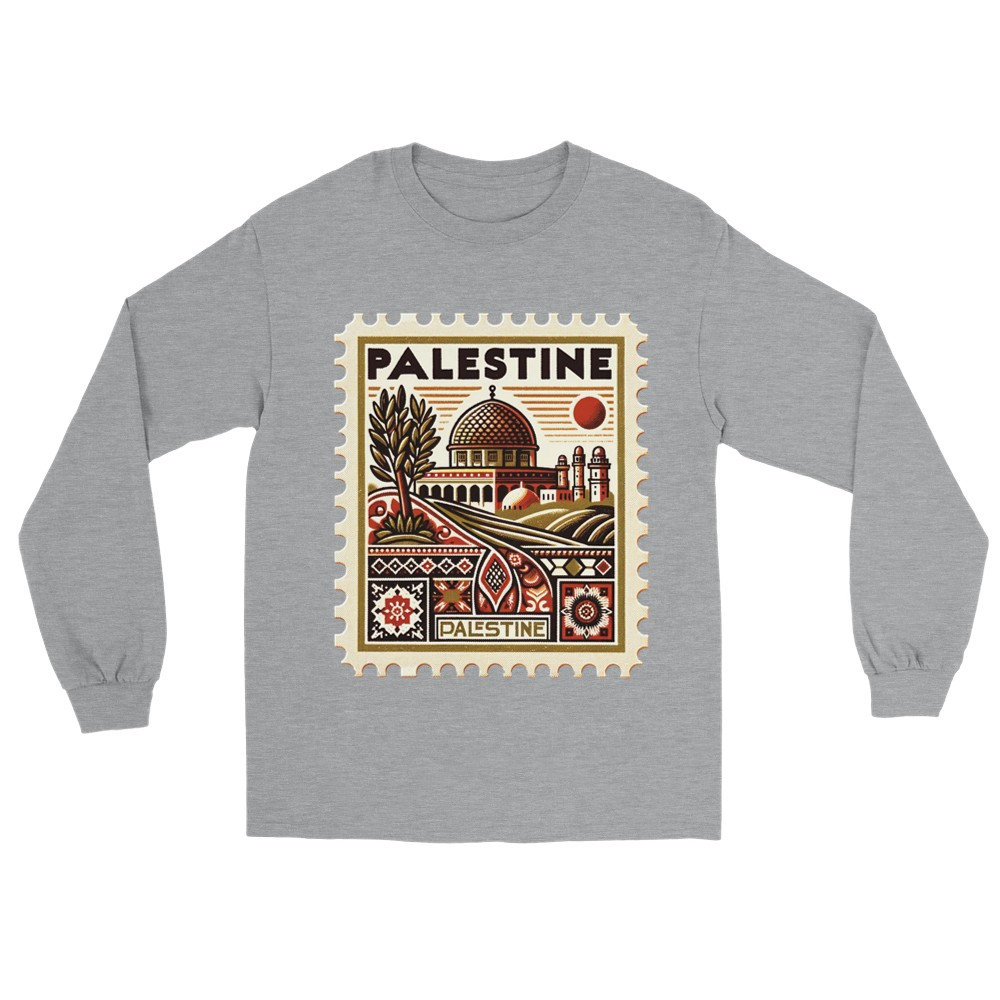 Vintage Palestine Culture Postage Stamp Classic Unisex Longsleeve T ...