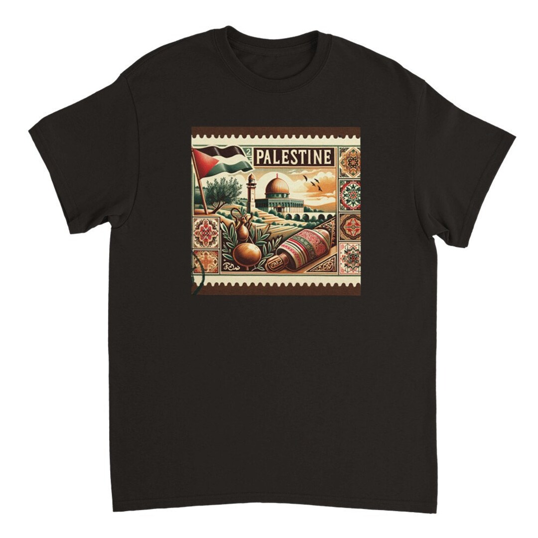 Vintage Palestine Culture Postage Stamp-unisex Crewneck T-shirt - Etsy
