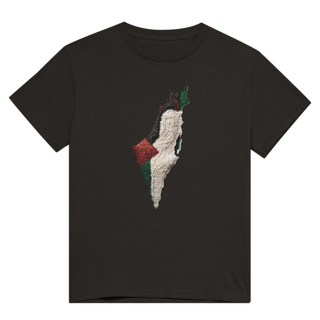 Palestine Map Thobe Design Unisex Crewneck T-shirt - Etsy