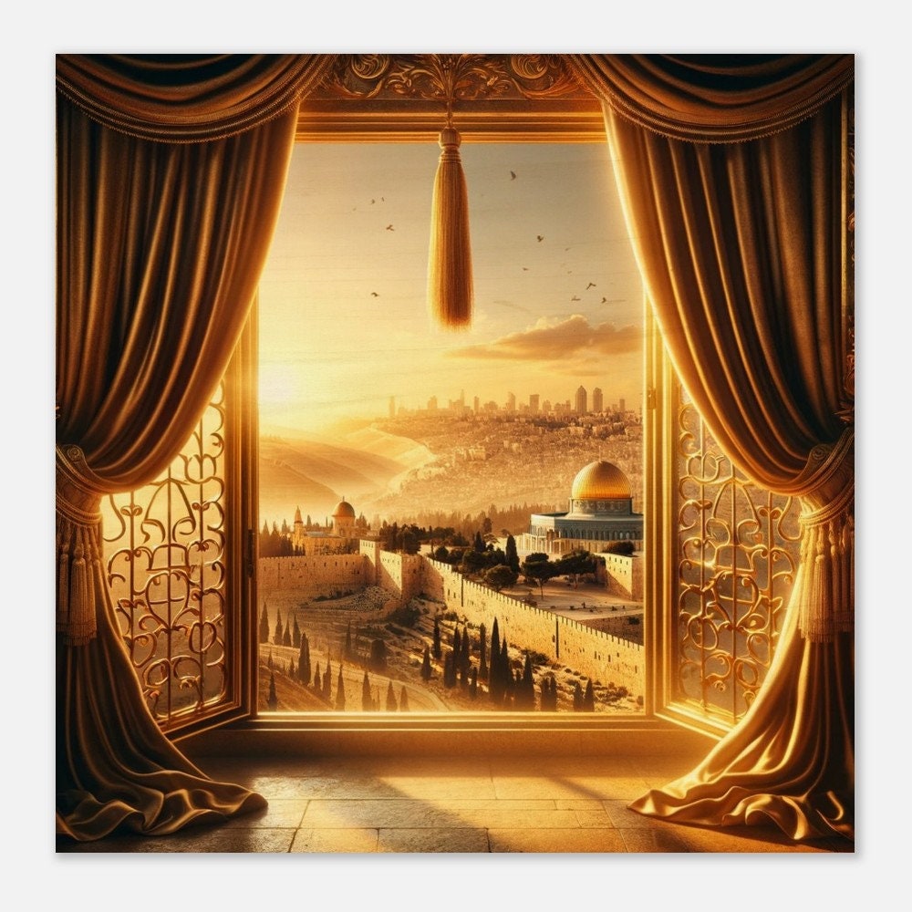 Wood Prints Golden Window to Jerusalem Wall Art - Etsy