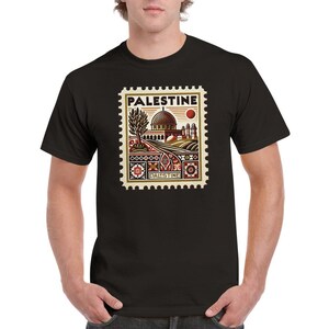 Vintage Palestine Culture Postage Stamp Unisex Crewneck T-shirt - Etsy