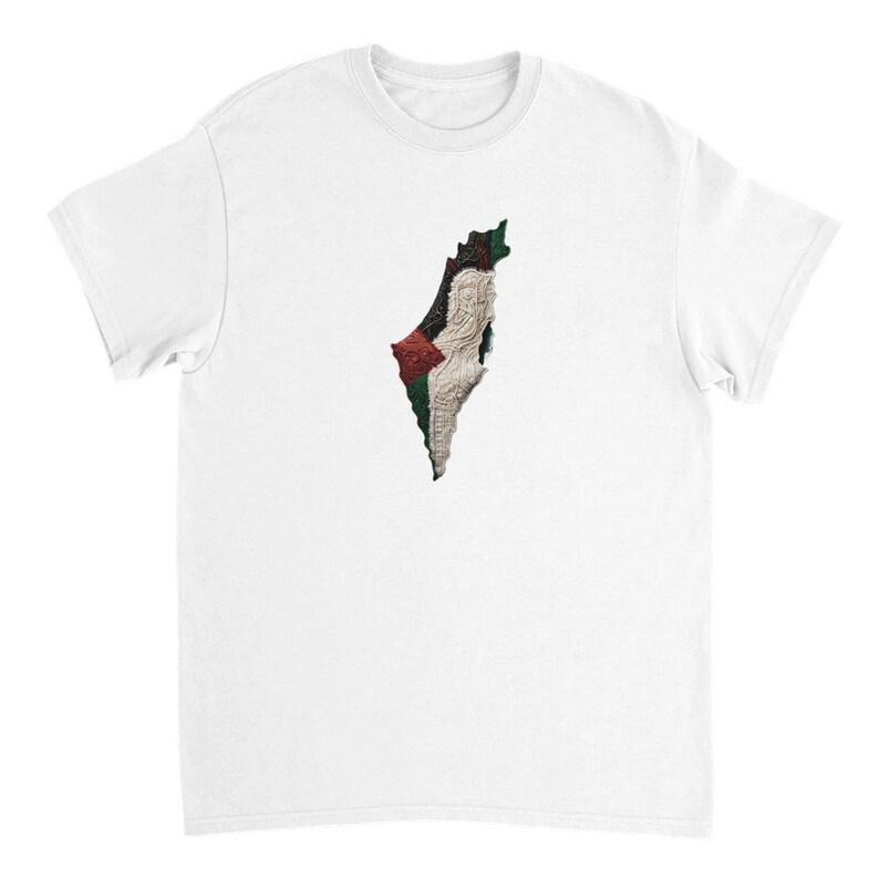 Palestine Map Thobe Design Unisex Crewneck T-shirt - Etsy