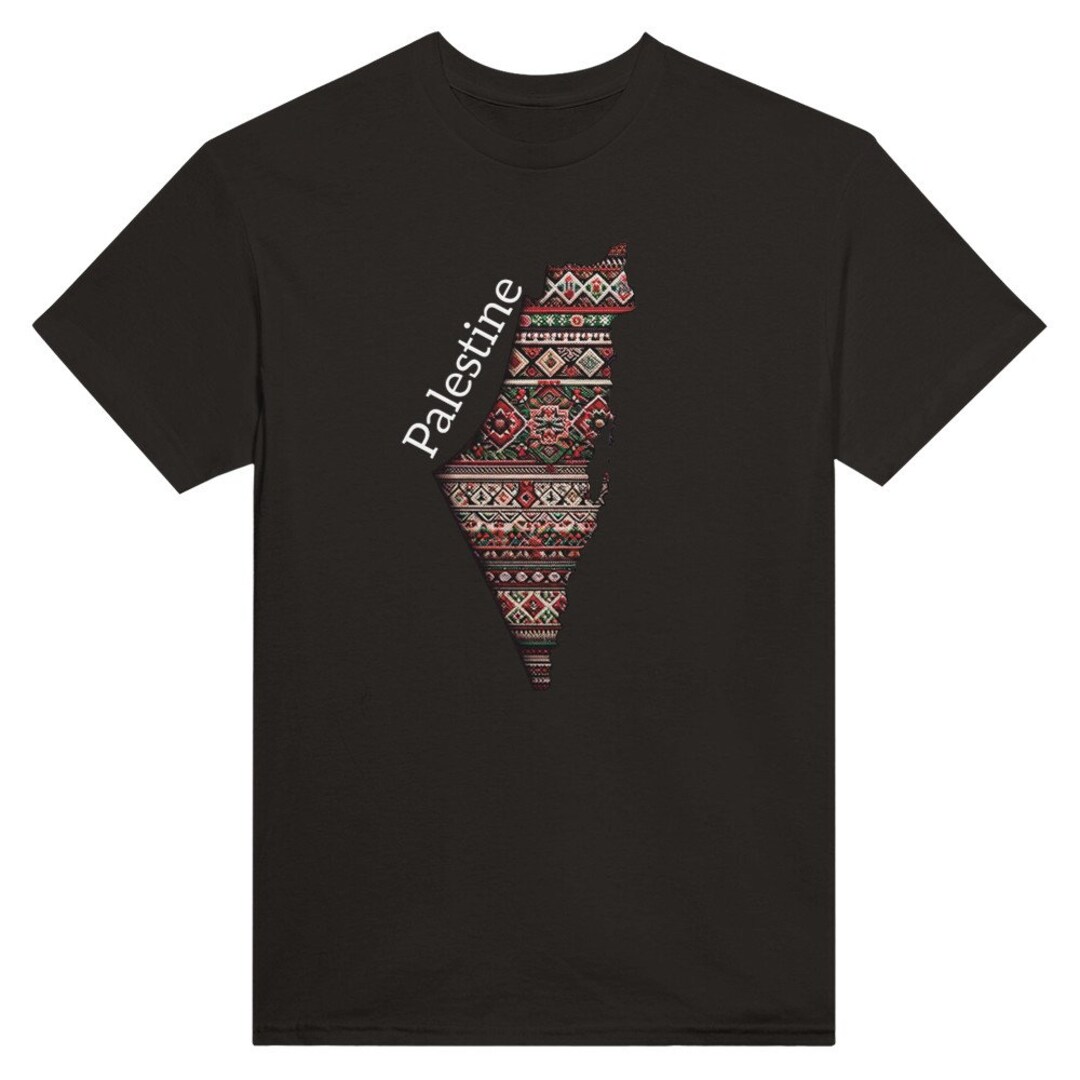 Traditional Palestinian Thobe Pattern Map Unisex Crewneck T-shirt - Etsy
