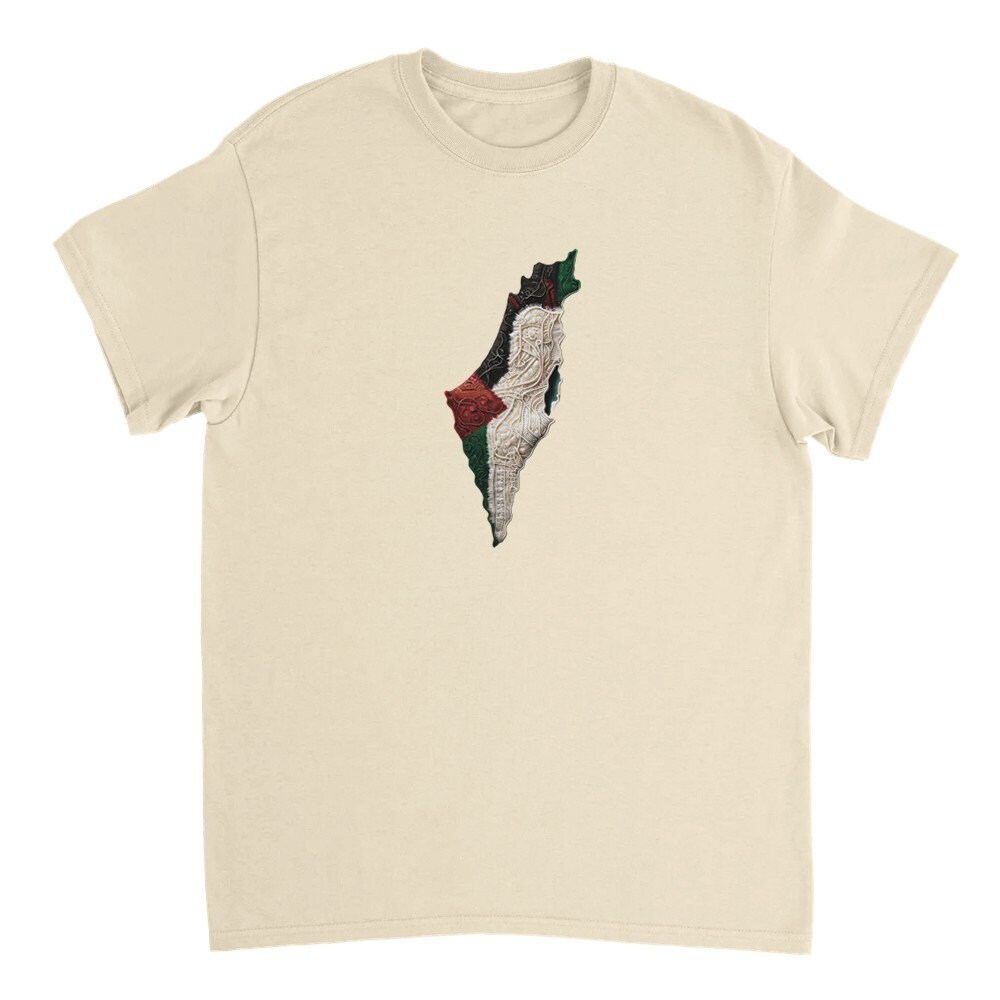 Palestine Map Thobe Design Unisex Crewneck T-shirt - Etsy