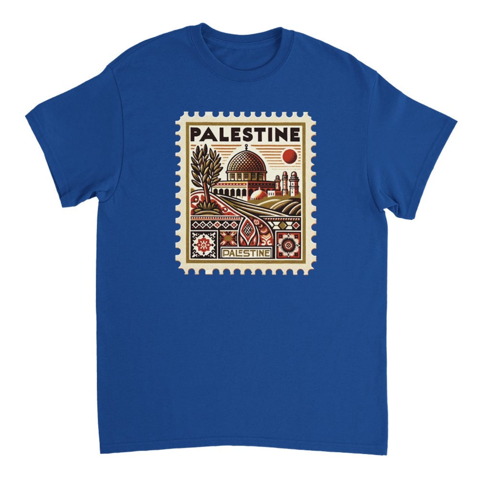 Vintage Palestine Culture Postage Stamp Unisex Crewneck T-shirt - Etsy