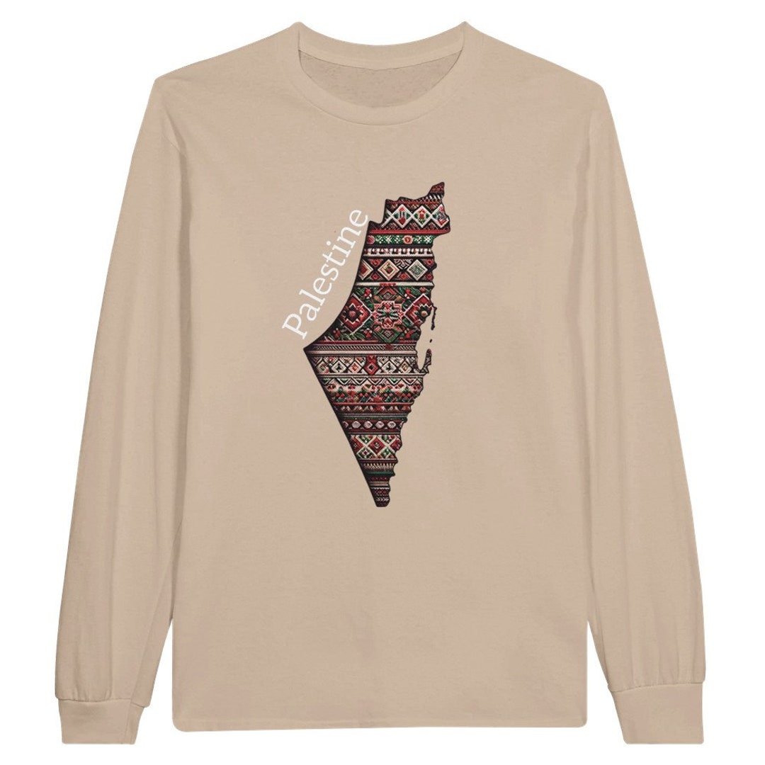 Traditional Palestinian Thobe Pattern Map Unisex Longsleeve T-shirt - Etsy